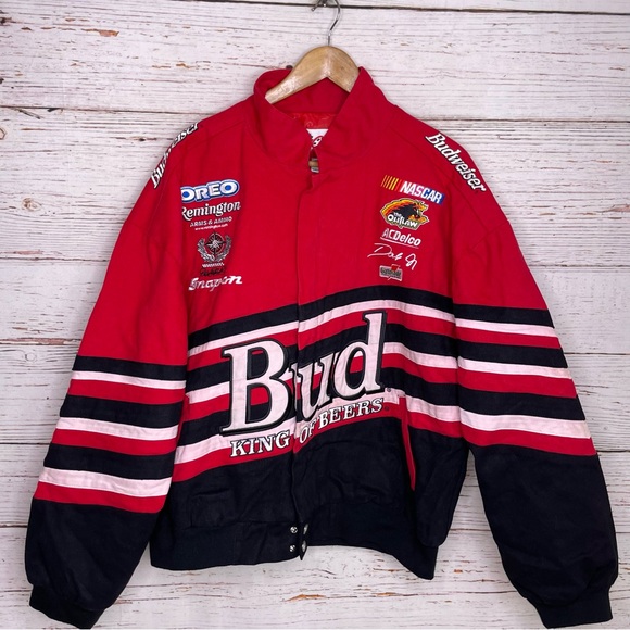 Nascar | Jackets & Coats | Budweiser Vintage Nascar Racing Jacket ...